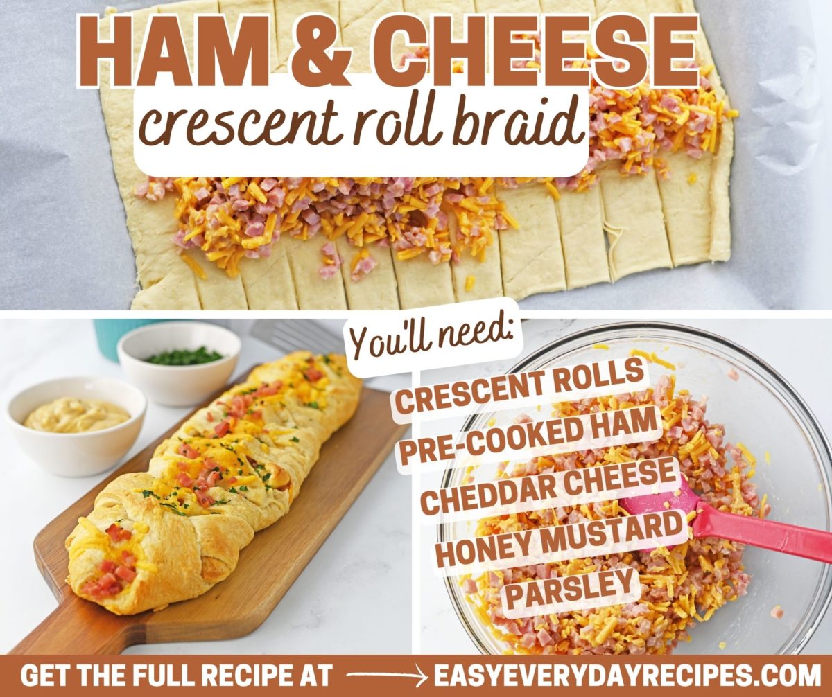 Ham And Cheese Crescent Braid | Easy Everyday Recipes