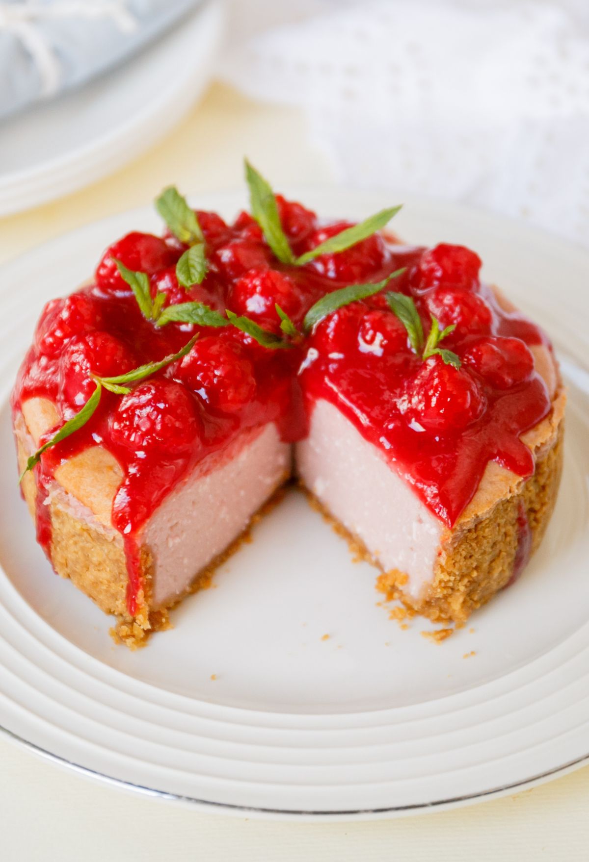 Baked Raspberry Cheesecake Recipe | Easy Everyday Recipes